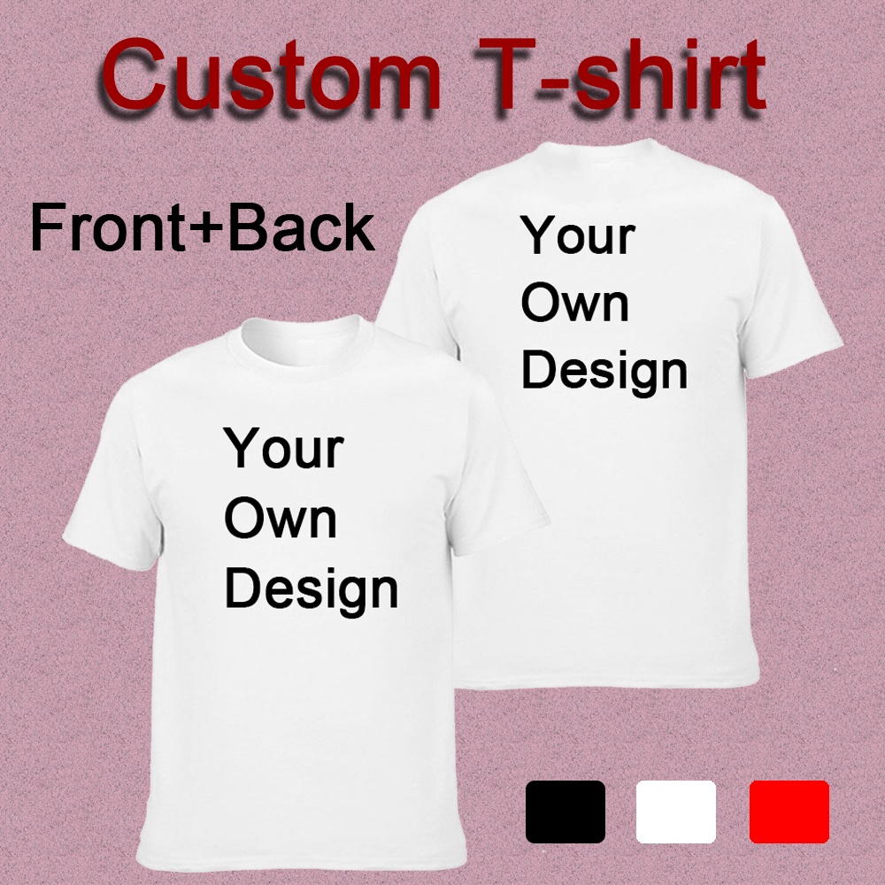 ⭐Custom⭐ Two Side Print couple T-shirt summer casual couple matching T ...