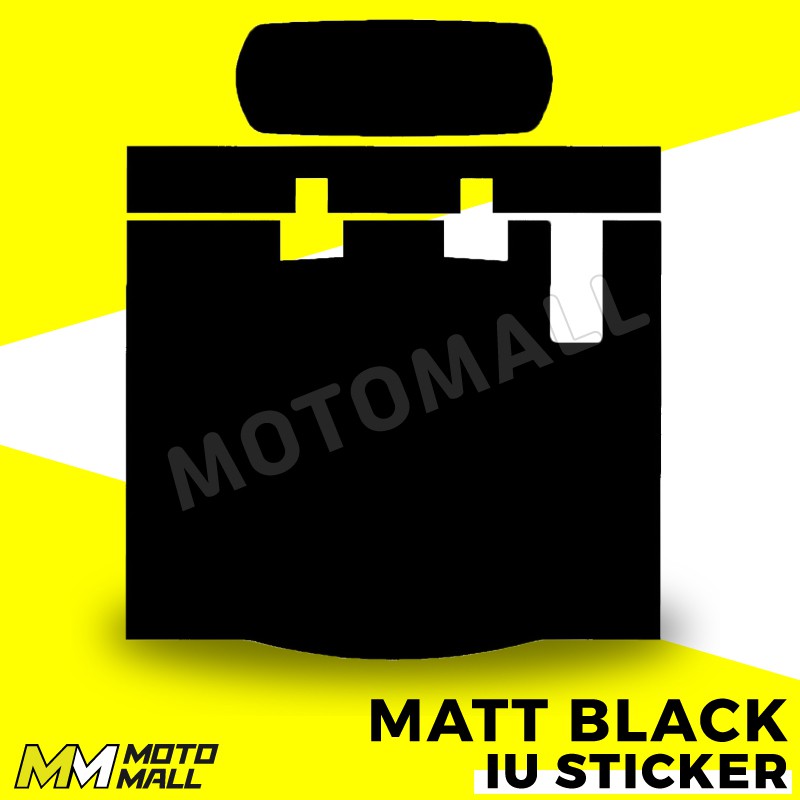 Motorcycle IU Sticker / Decal Matt Black Plain design / MOTOMALL ...