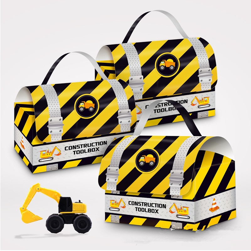 4pcs Construction Trucks Party Favor Box Digger Theme Candy Cupcake ...
