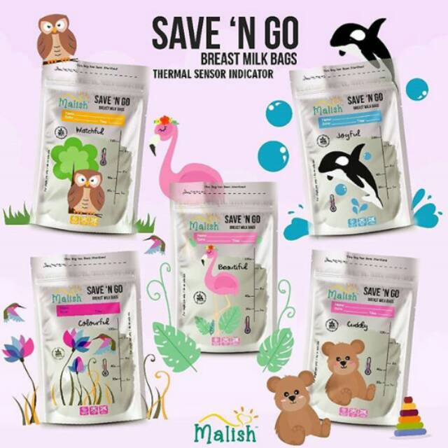 Asi Bag - Malish Breast Milk Bags Save N Go With Thermal Sensor ...