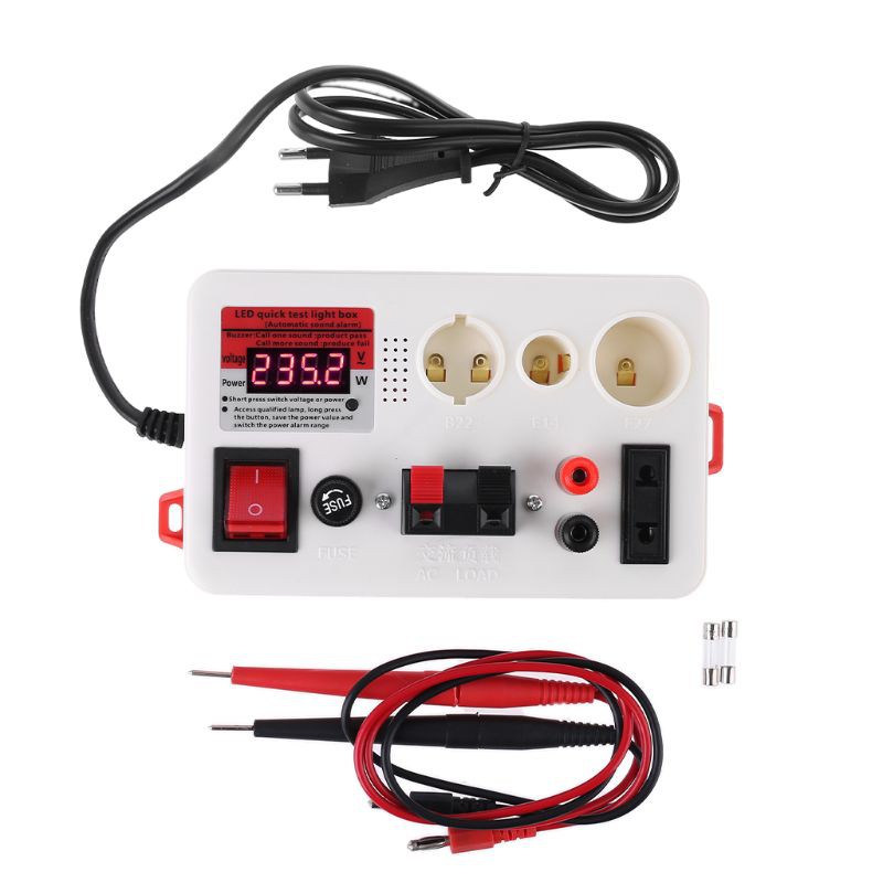 LED Quick Test Light Box Voltage Power Tester for E27 B22 E14 Lamp Bulb ...