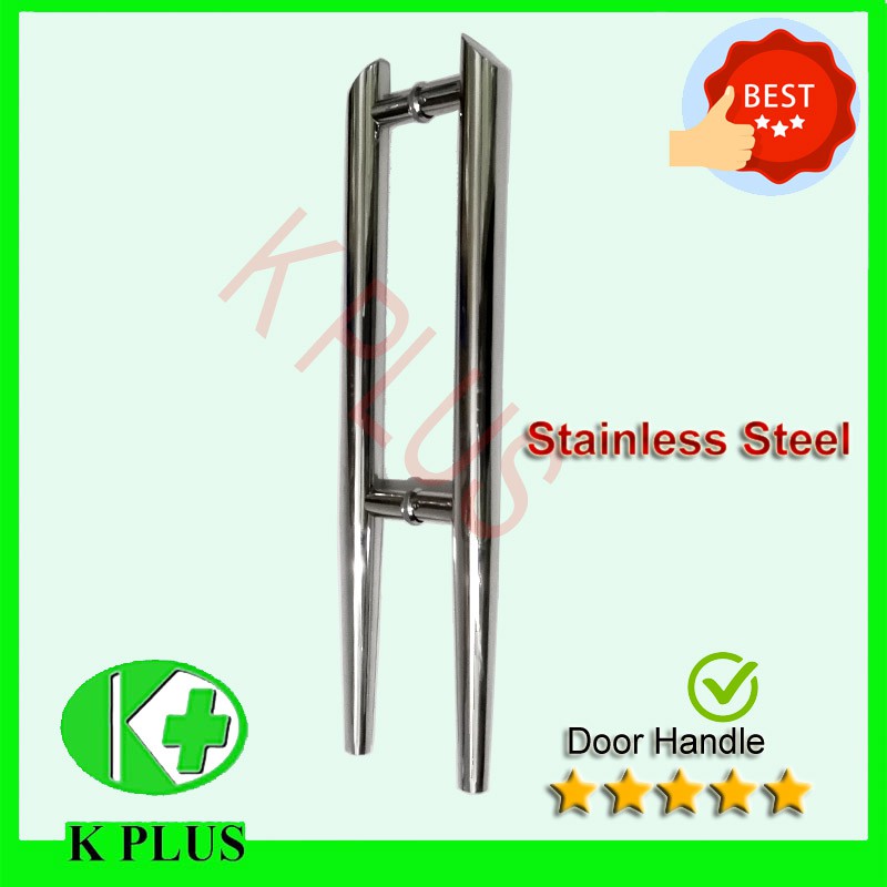 Torch shape stainless steel push pull handle glass door timber door ...