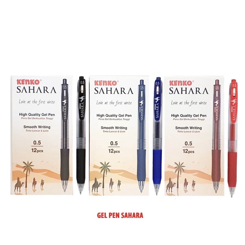 KENKO SAHARA GEL PEN O,5 BLACK / KENKO SAHARA PEN GEL PEN / KENKO ...