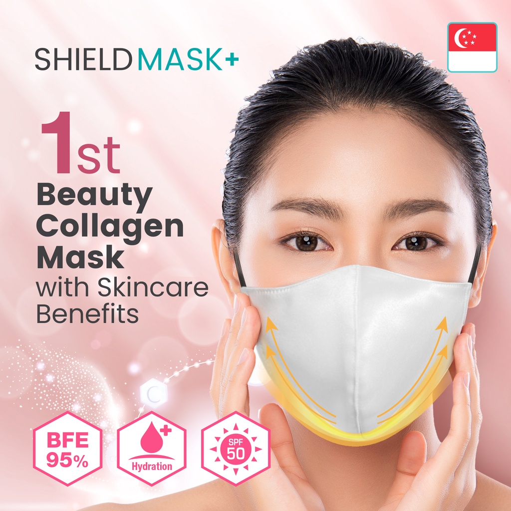 [BEAUTY] ShieldMask+ BFE≥95 Made in Singapore Collagen Aesthetic Face ...