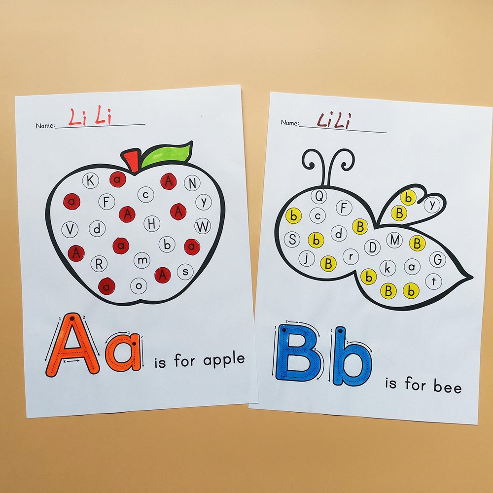 English 26 Alphabet From-A-to-Z Workbook Exercise Paper Book for Kid ...