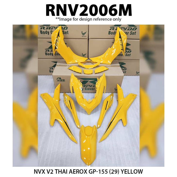 Rapido Cover Set Yamaha NVX V2 Thai Aerox 155 GP (29) Modern Grey Nardo ...