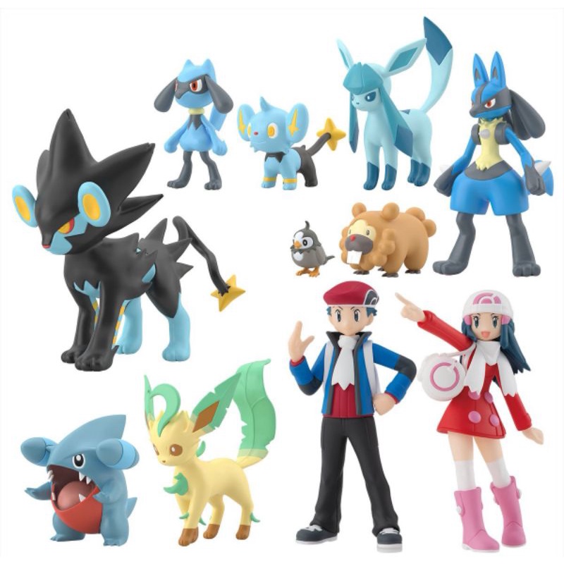 BANDAI POKEMON SCALE WORLD - SINNOH 2 LUCAS DAWN STARLY BIDOOF LUCARIO ...