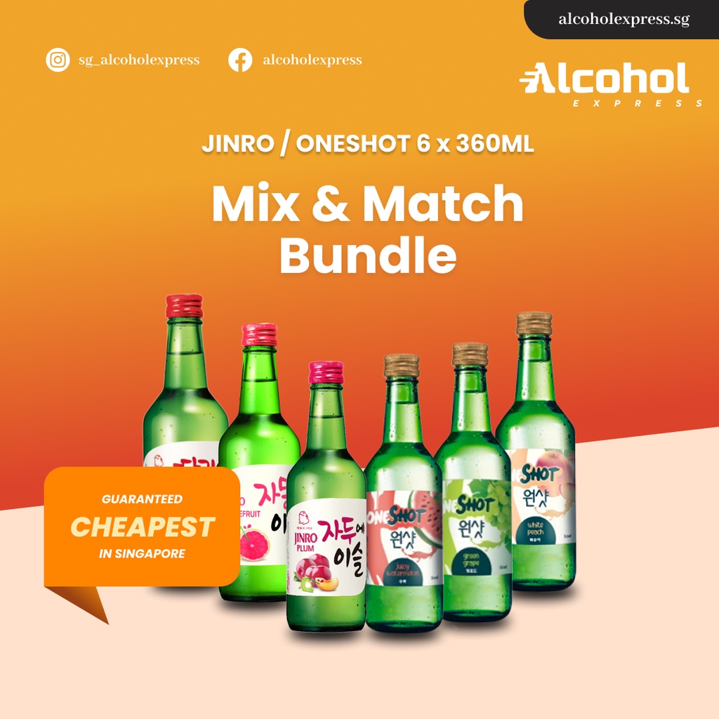 6 x 360ML Jinro Flavoured Soju Bundle | Shopee Singapore