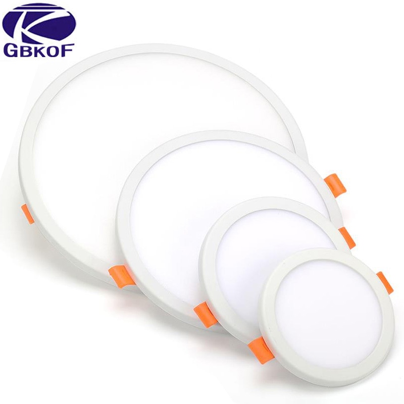 GBKOF Spring-Adjustable LED Round Panel Ceiling Downlight Surface Light ...
