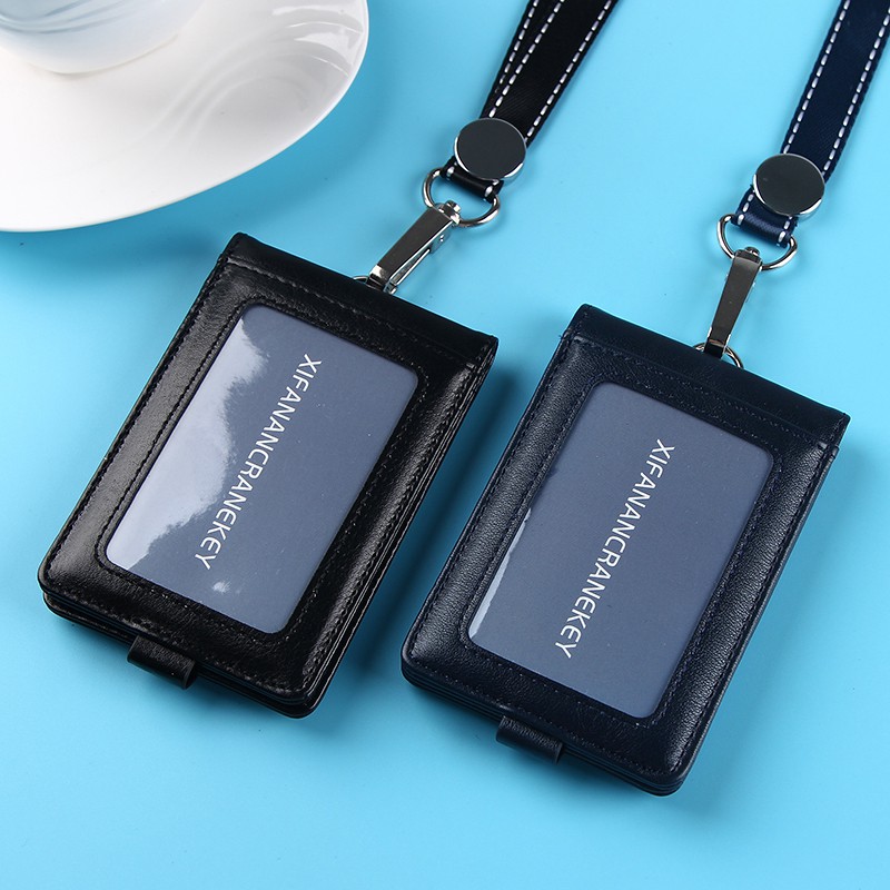 Work ID Multi-card ID Card Holder Lanyard Black Bus Card Access Card ...