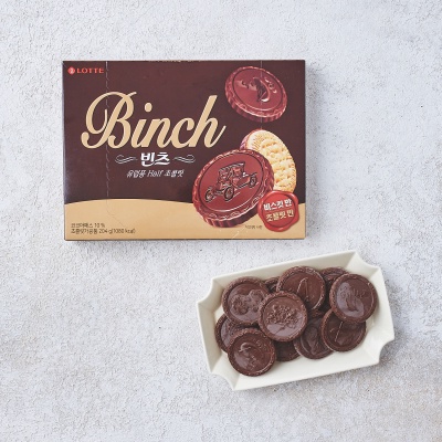 [Korean Snack] Lotte Binch Chocolate Premium Cookies/Biscuits 102g ...