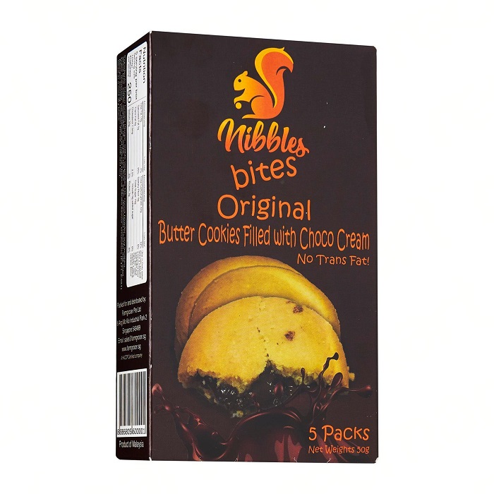 Nibbles Bites Original Butter Cookies Filled With Lava Choco 50G ...