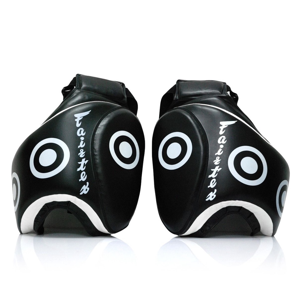 Fairtex TP3 Muay Thai Low Kick Thigh Pads (Black/White) | Shopee Singapore