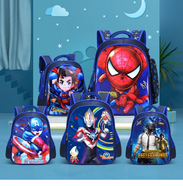 School Season Cartoon Bag Spiderman/Iron Man/Captain America Can Hold ...