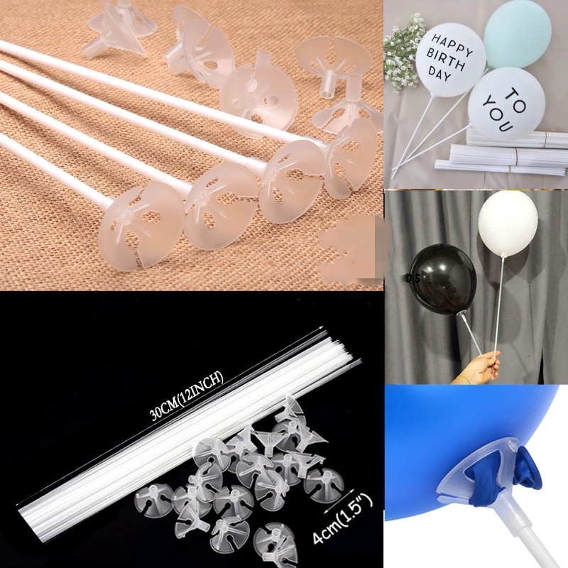 20pcs 40cm balloon stick with cup birthday party needs balloon ...
