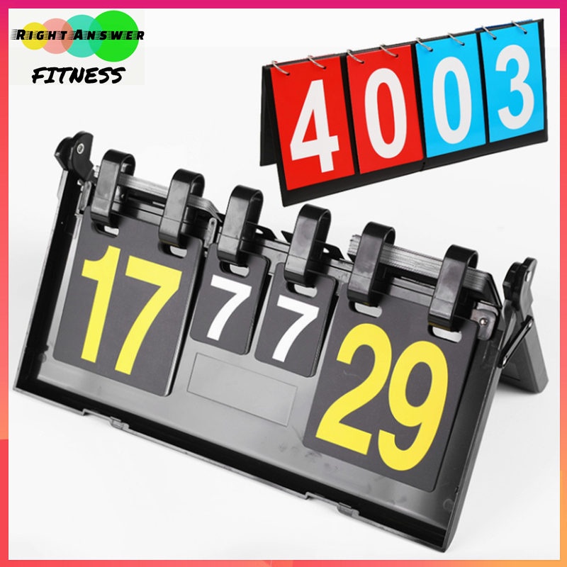Sport Match Scoreboard 4-Digit Flipping Score Board Basketball Football ...