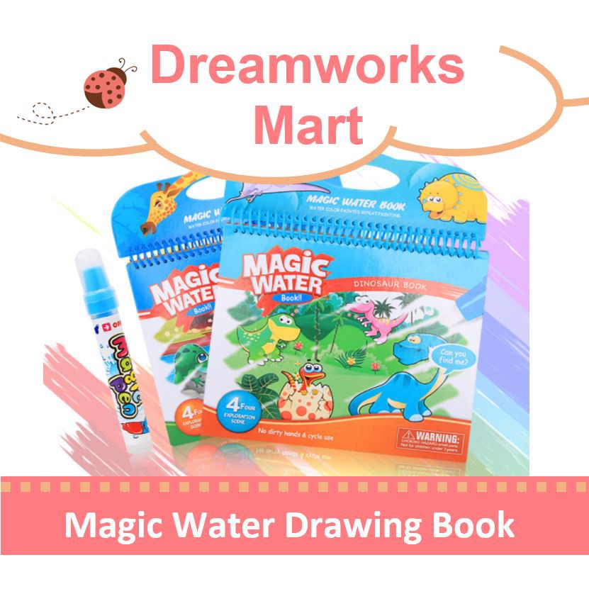 Magic Water Drawing/Colouring Book [Each Design c/w 4 Scenes] | Shopee ...