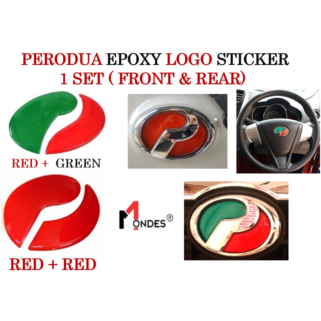 Car Emblem Sticker PERODUA MYVI ATIVA ALZA AXIA BEZZA ARUZ VIVA Front ...