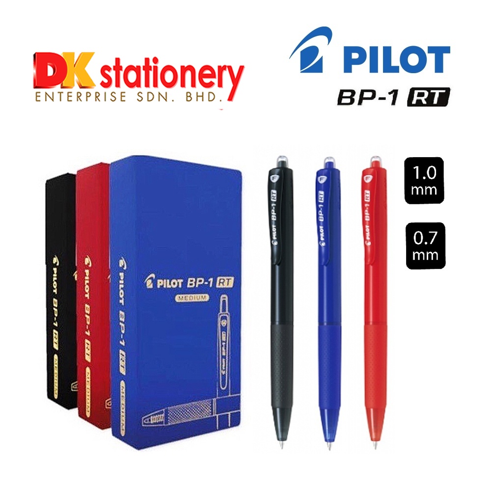 Pilot Ball Pen BP-1RT 0.7mm / 1.0mm I 12 Pcs / Box | Shopee Singapore