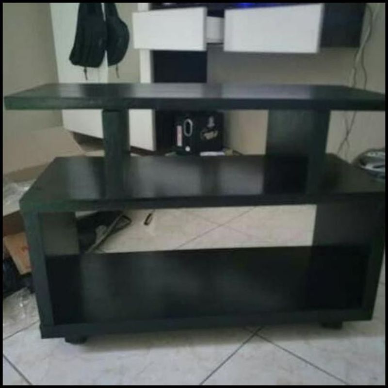 Minimalist LED TV RACK/DESK stacking 3+ wheels (HPL) | Shopee Singapore