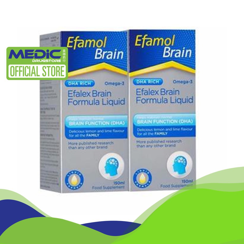 [Bundle of 2] Efamol Efalex Brain Formula Liquid Omega 3 and 6 150ml ...