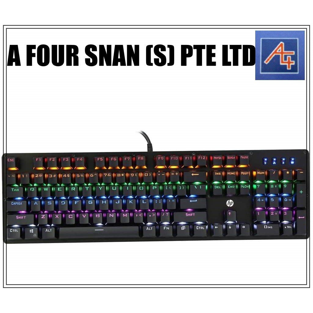 Hp Gk100f Real Mechanical Keyboard Gaming | Shopee Singapore