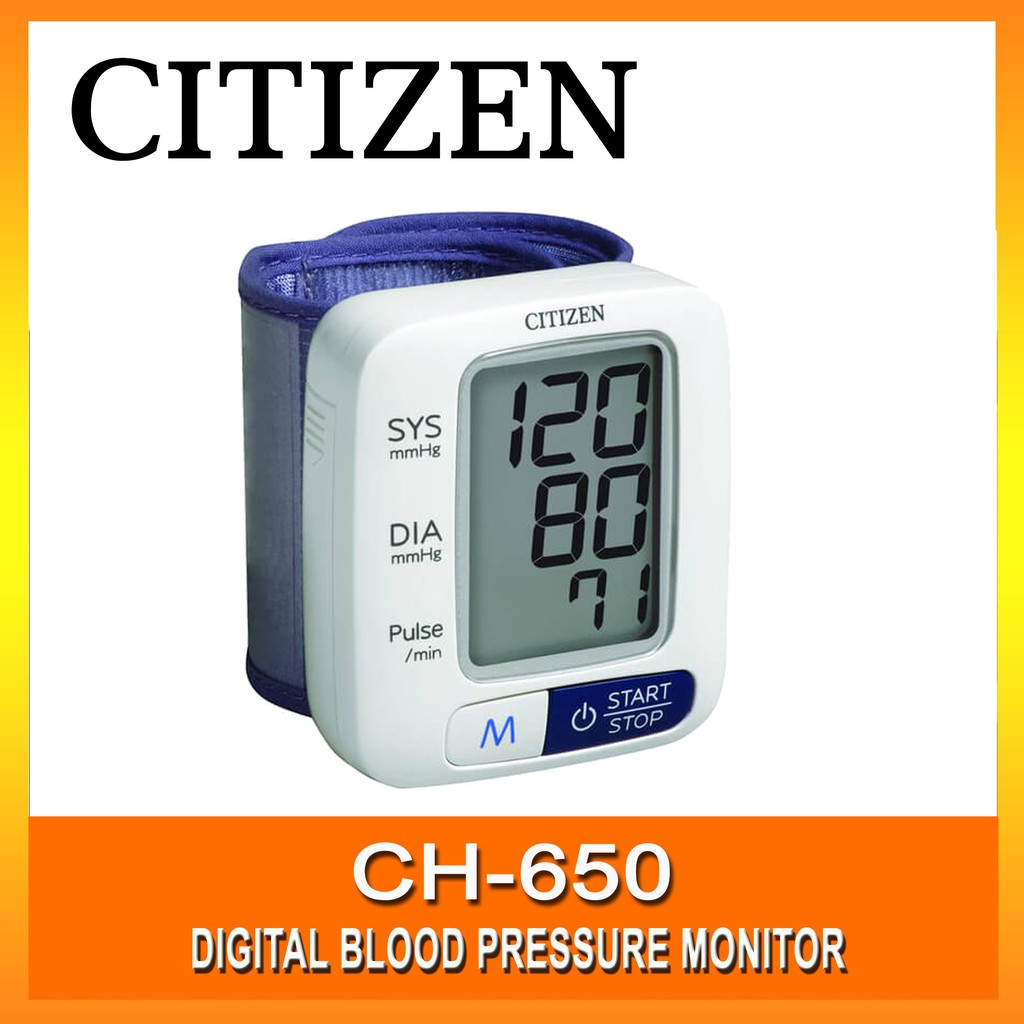 CITIZEN CH-650 Digital Blood Pressure Monitor (White) | Shopee Singapore