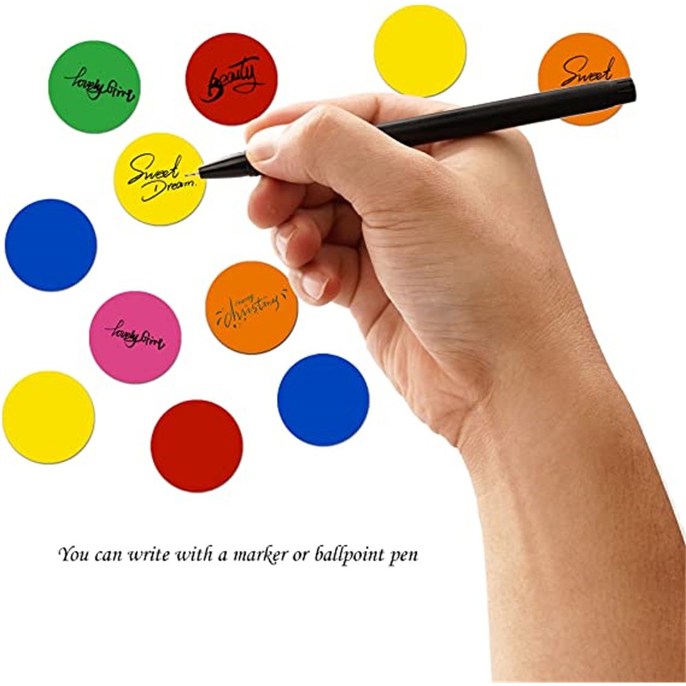 Chroma Label 500 Pieces 1Inch Round Colored Stickers Neon Color Code ...