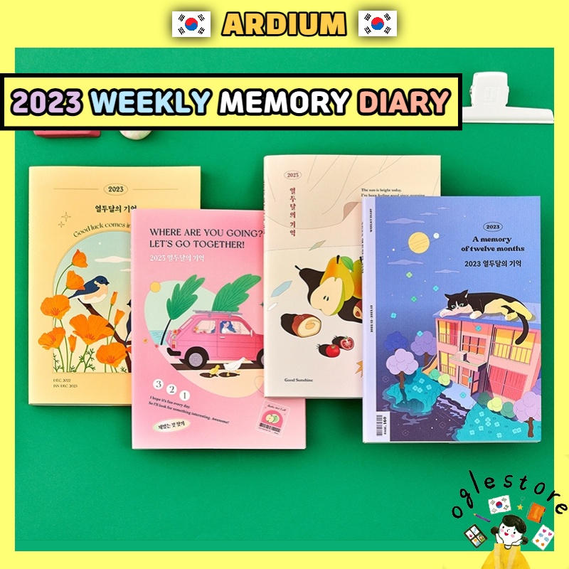 2023 Planner Diary 2023 BUJO PVC Cover Korean Weekly Diary Memory ...