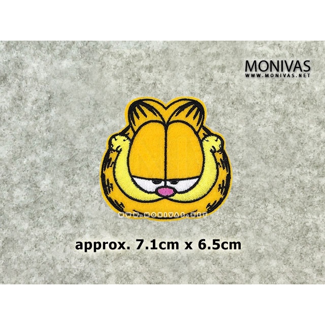 Garfield Head Iron On Patch DIY Character Embroidery Applique Badge ...