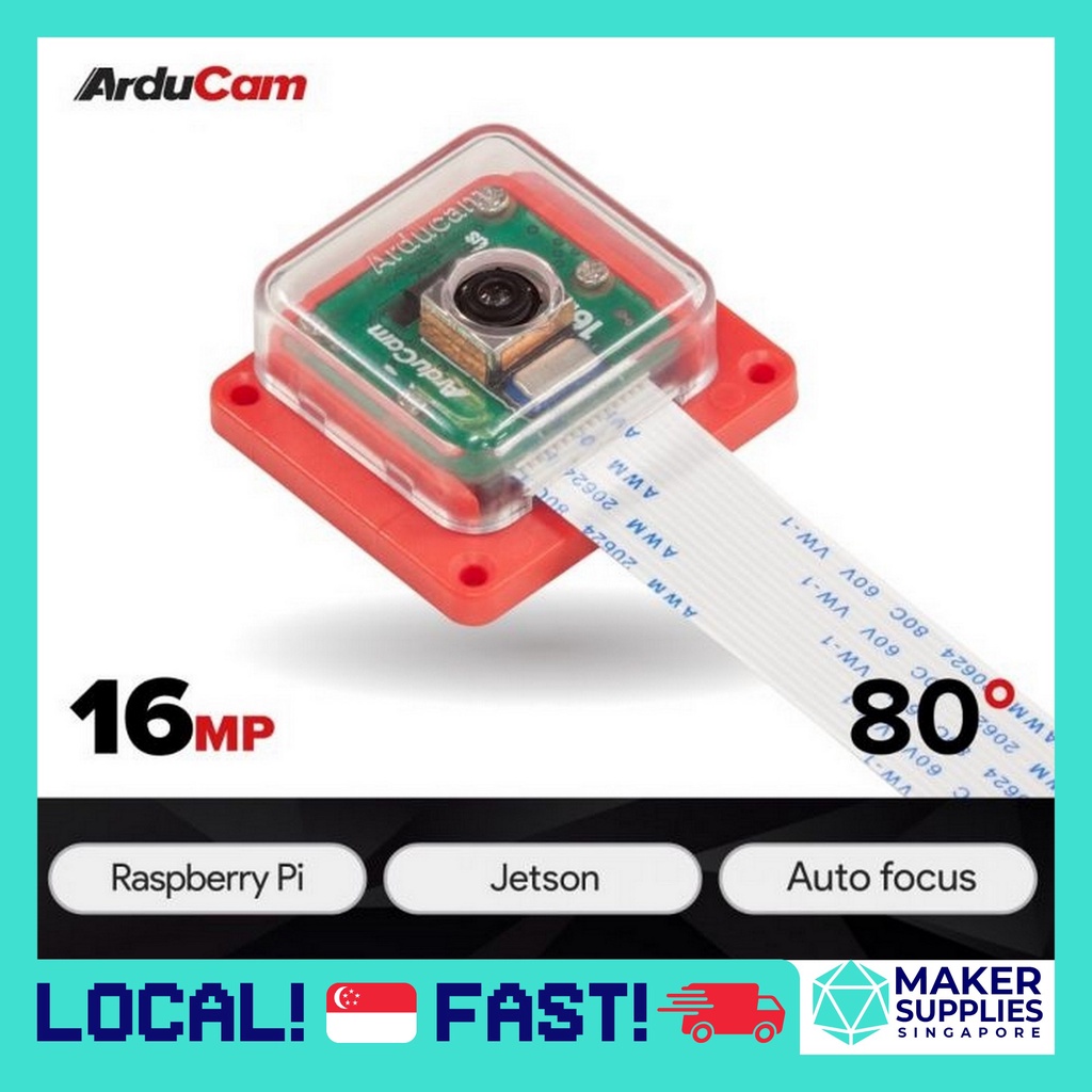 Arducam 16MP IMX519 PDAF & CDAF Autofocus Camera Module with Case for Raspberry Pi RPI NVIDIA ...