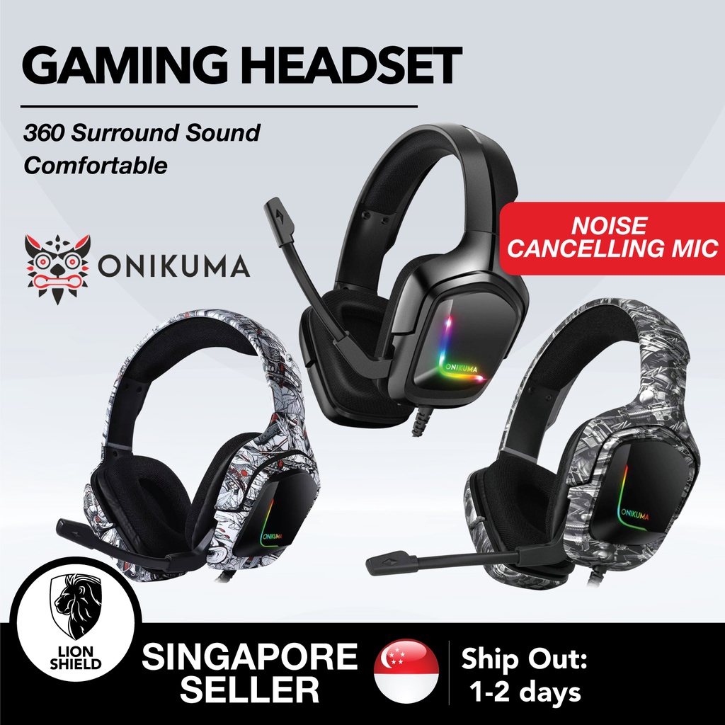 [SG] ONIKUMA K20/K19/K10/X9 Gaming Headset with Noise Cancelling ...