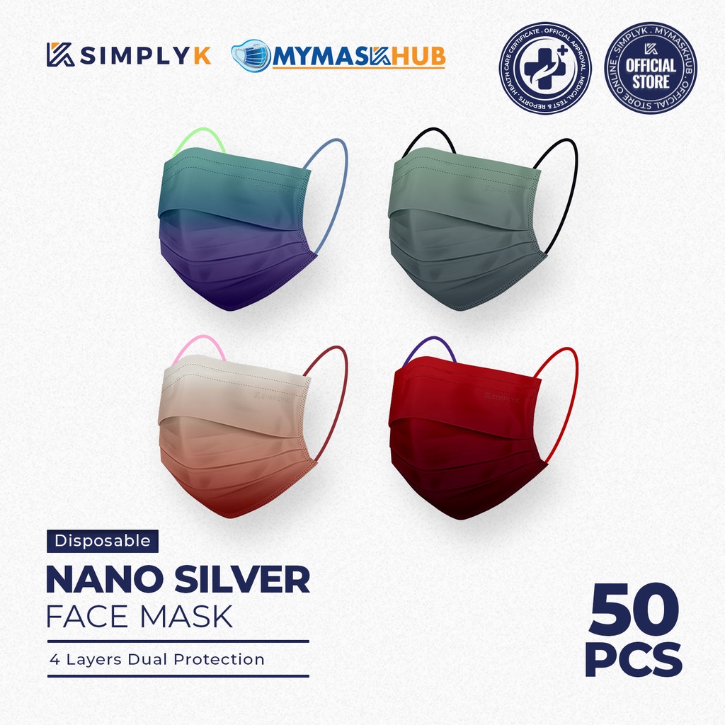 Simply K 4 Ply Nano Gradient A20 - Surgical Face Mask ( 50 Pcs ...