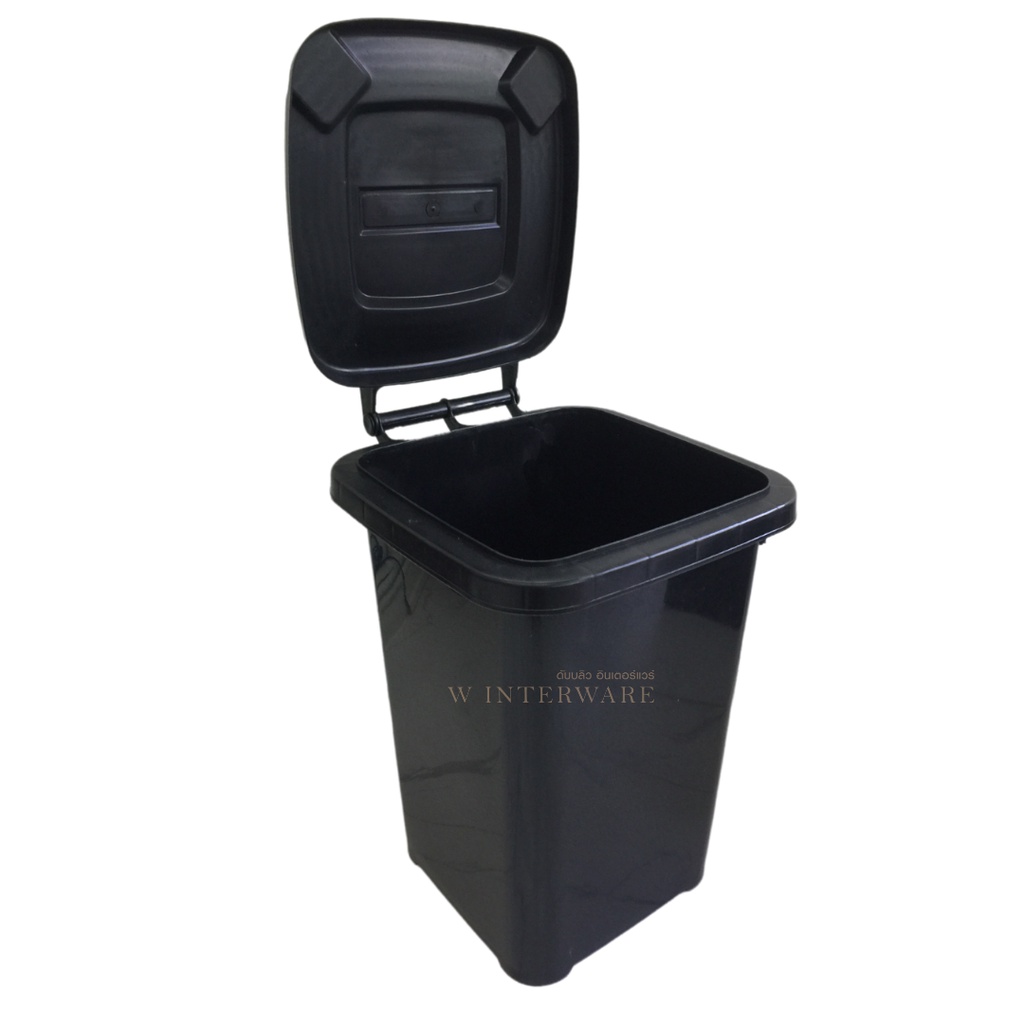 Bin Square Big 31 X 43X 62 Cm Black 60 Liter With On-Off Cap W/ Handle ...