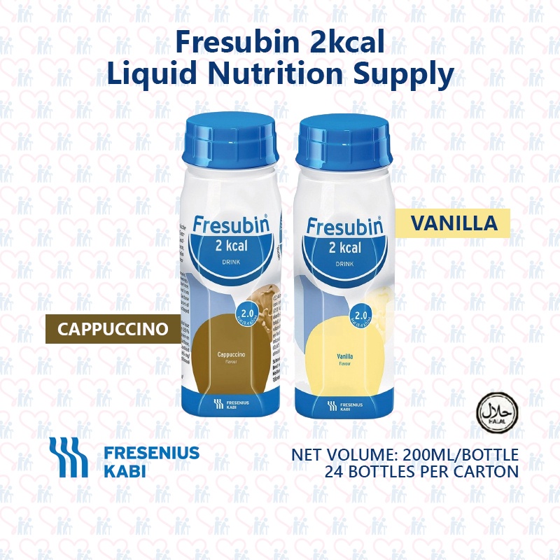 [Carton of 24] Fresubin 2Kcal 200ml - Fresenius Kabi 2k cal Milk Liquid ...