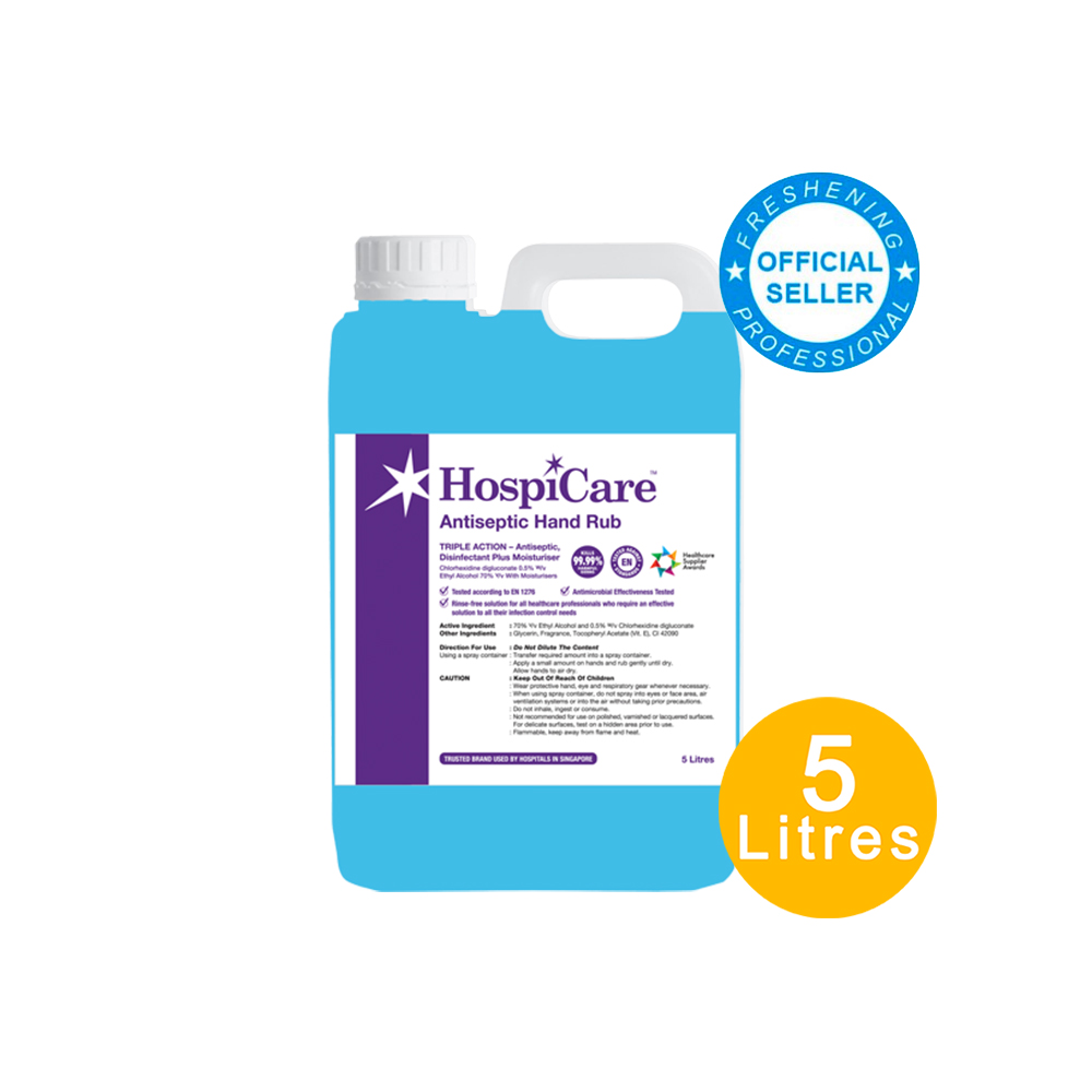 HospiCare Antiseptic Hand Rub w/ 70% Ethyl Alcohol & 0.5% Chlorhexidine ...