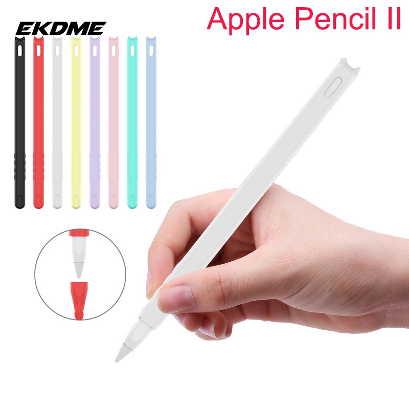 For Apple Pencil 2 Touch Pen Silicone Sleeve Cap Tip Cover For Apple ...