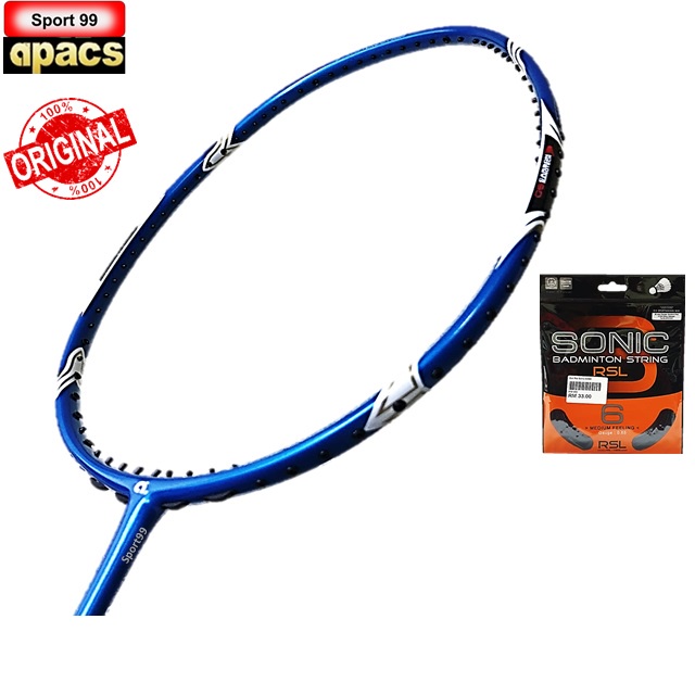 Apacs Edge Saber 10 New【Install with String】RSL Sonic Badminton Racket ...