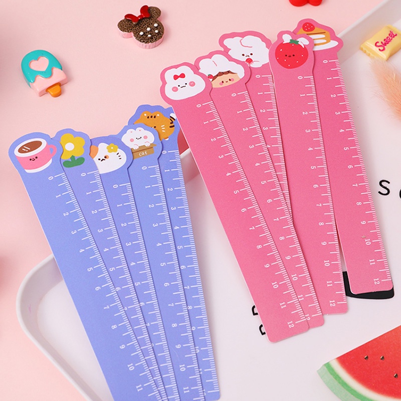 5 Pcs Cartoon Double-Side Multifunction Bendable Ruler Cute Student ...