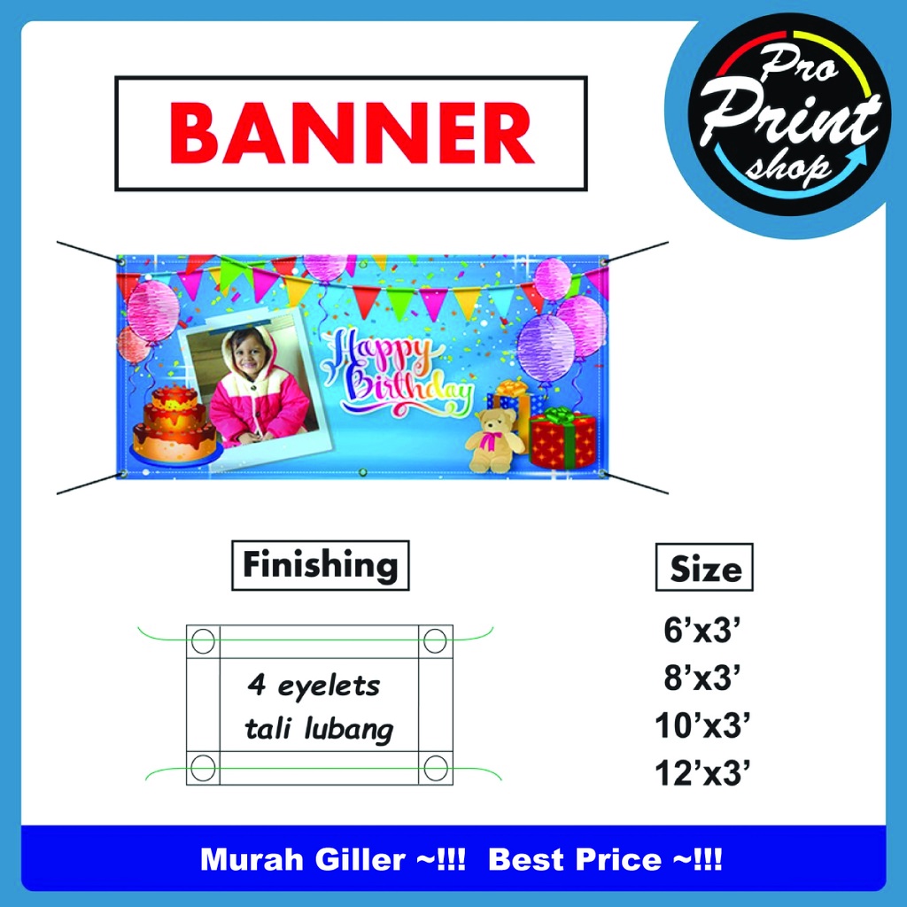 Printing Banner (3 feet high) | Shopee Singapore