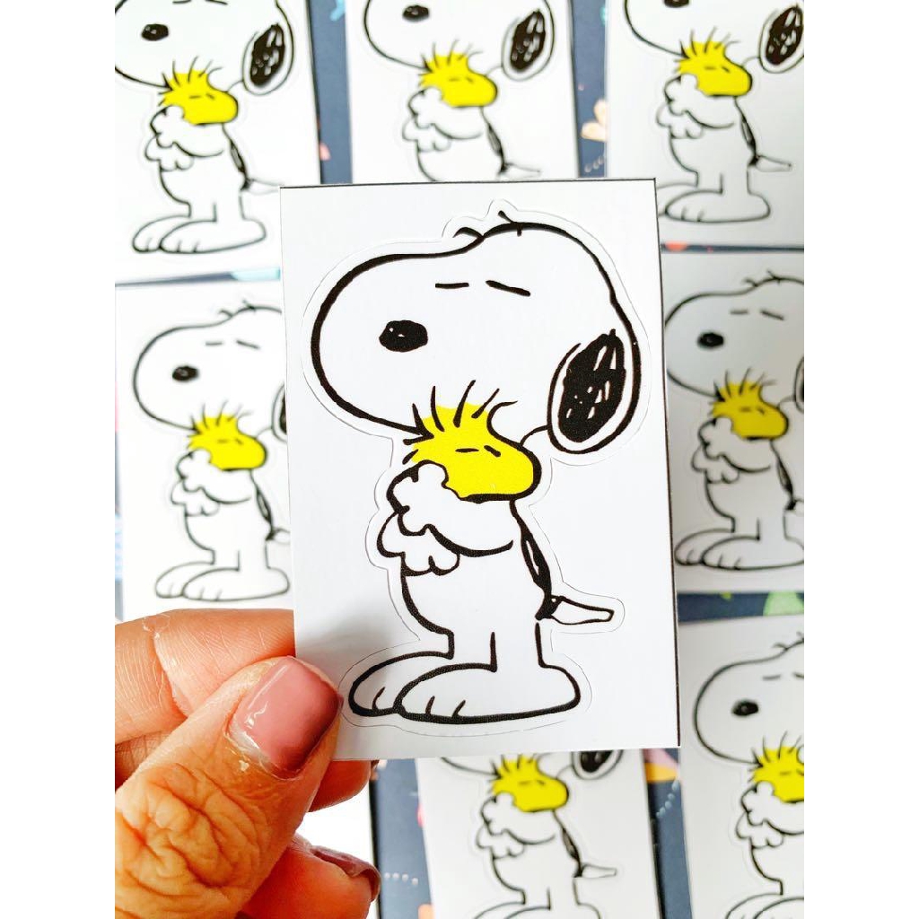 💖WATERPROOF💖 Snoopy Hugs Woodstock Luggage / Laptop Sticker #474 ...
