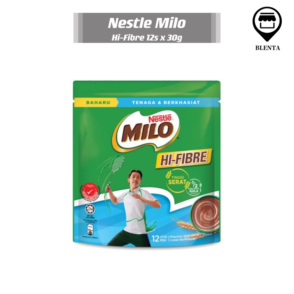 Nestle Milo Hi-Fibre 12s x 30g🔥SG READY STOCK🔥 | Shopee Singapore