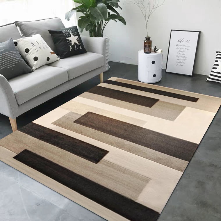 Nordic simple style geometric carpet living room modern sofa tea table ...