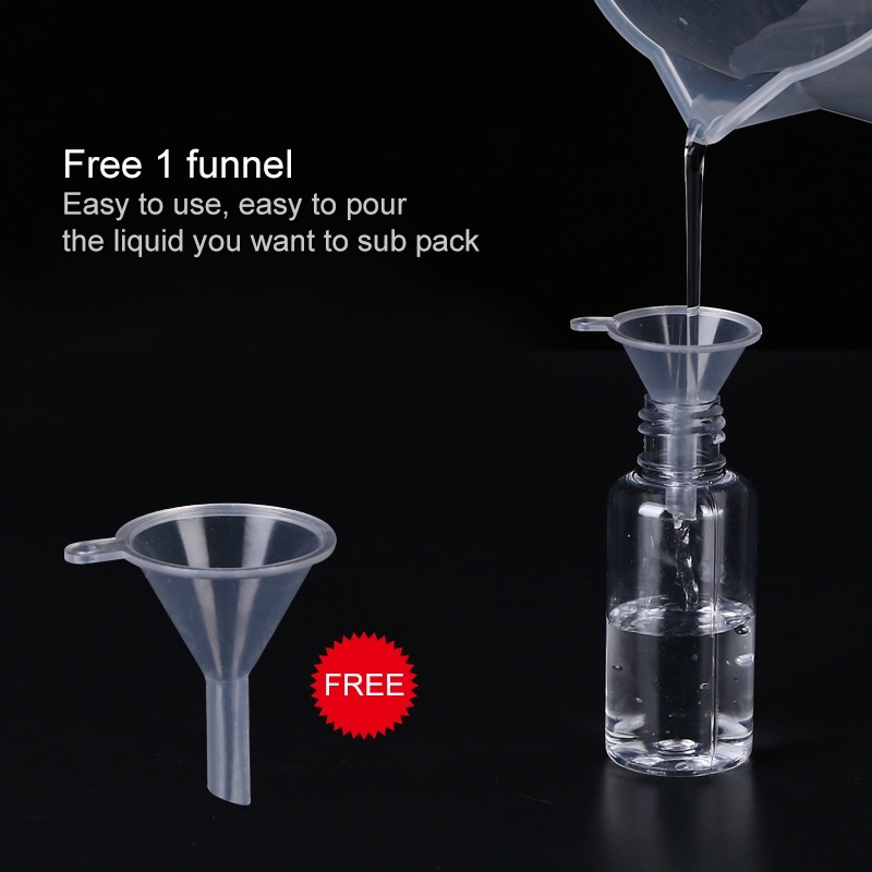 1pc 10/20/30/50/60/100ml Plastic Flip Cap Bottles Empty Vail for Travel ...