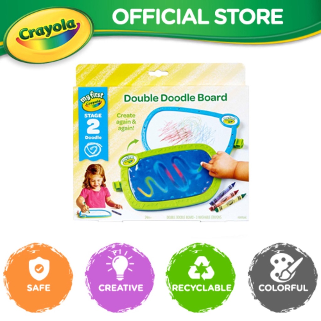 Crayola Double Doodle Board - My First Crayola - Ultra Clean Washable ...