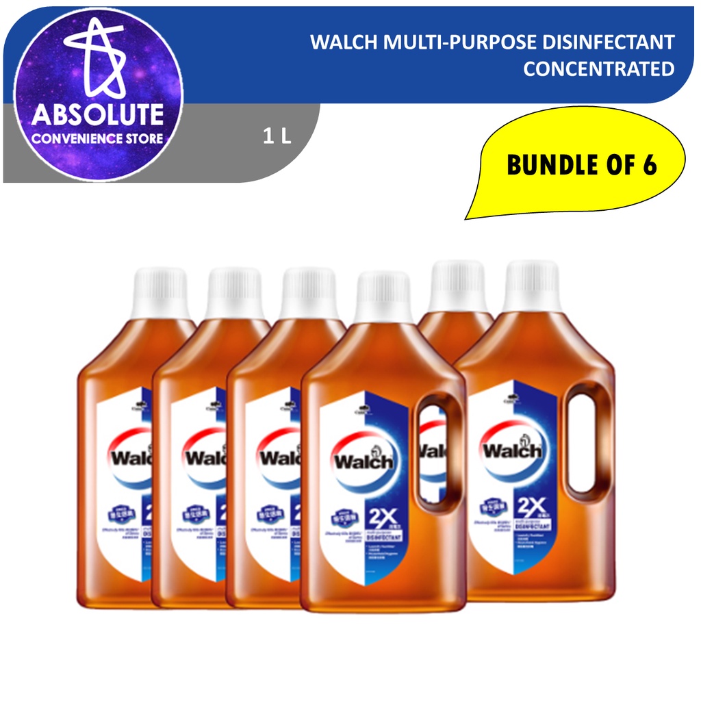 [Bundle of 6] Walch Multi-Purpose 2X Disinfectant (Concentrated) 1L ...