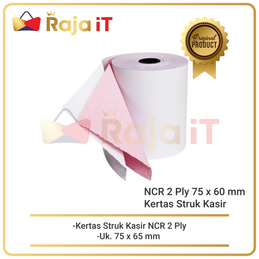 Ncr Cashier's Receipt Paper 2 Ply Uk 75 x 60 mm TELSTRUK 75x60 Paper ...