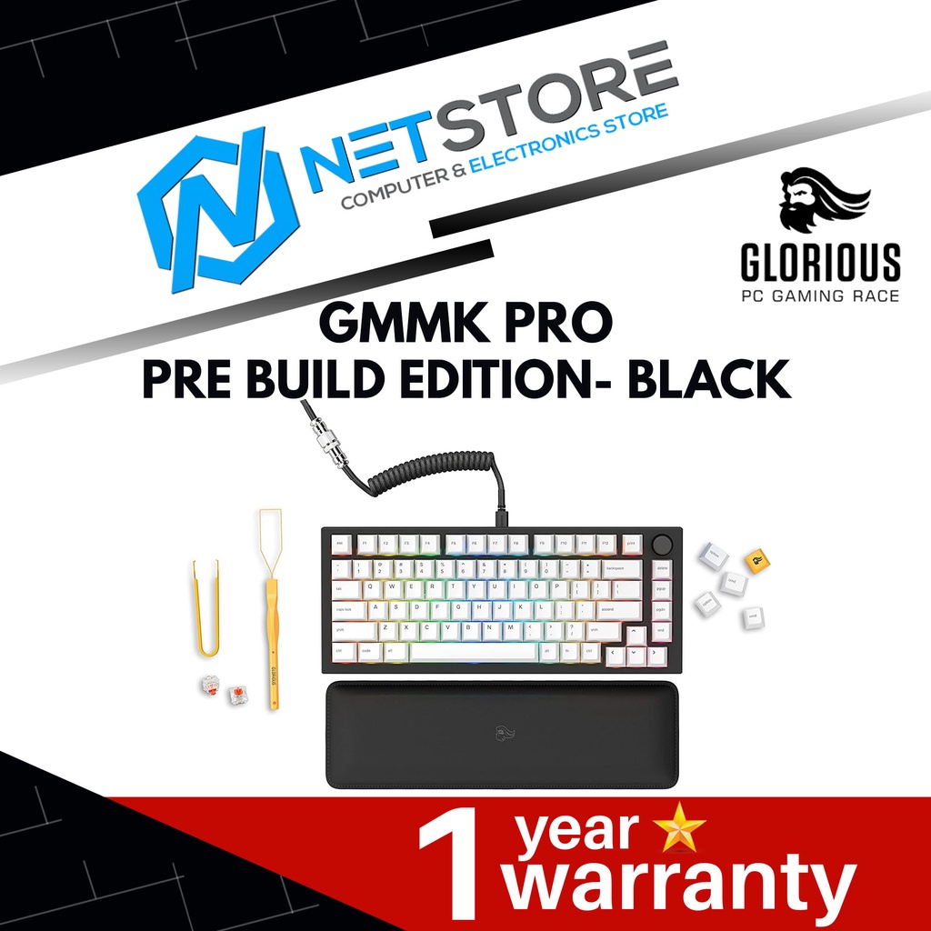 GLORIOUS GMMK PRO PRE BUILD EDITION- BLACK - GLO-GMMK-P75-FOX-B ...