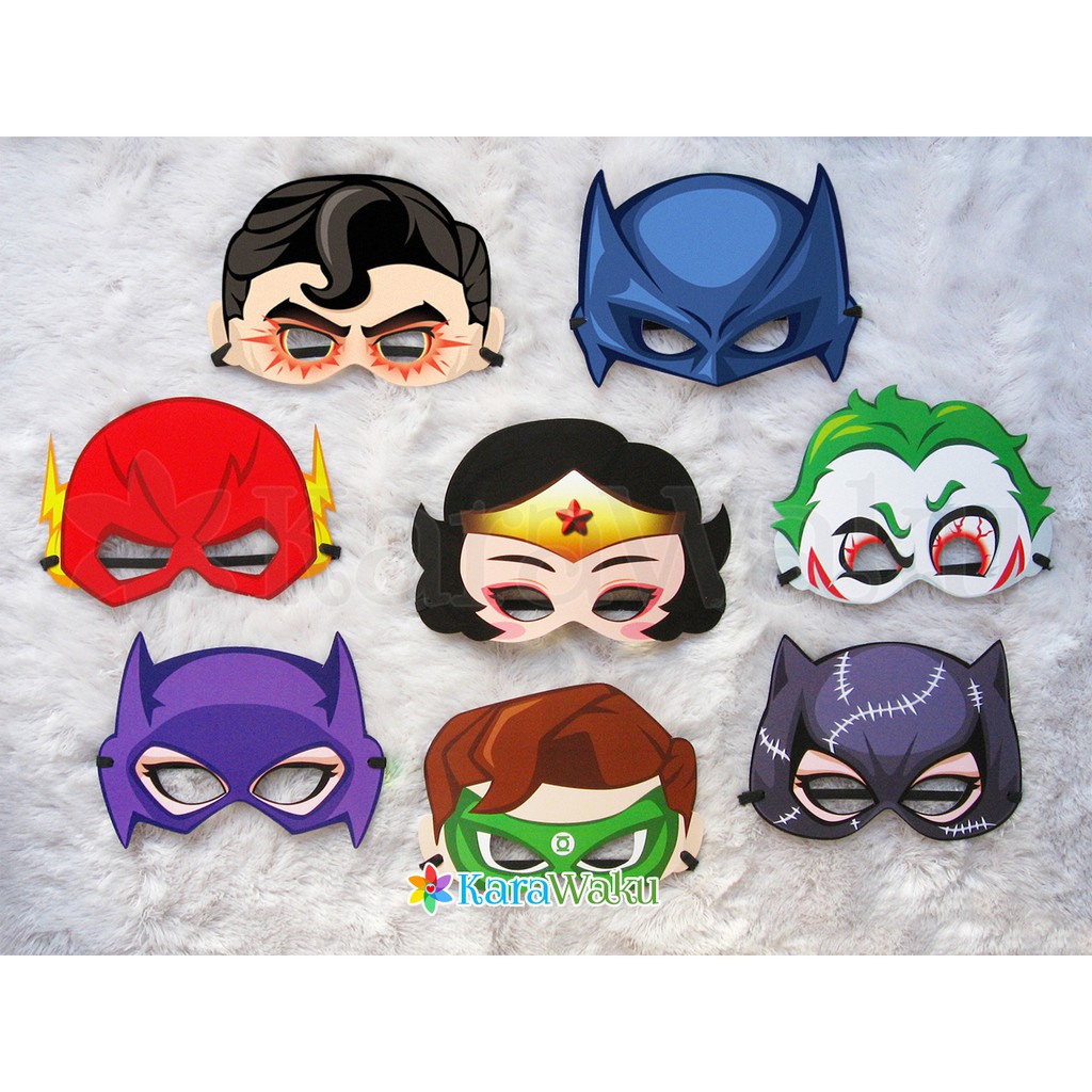 Justice League Superhero Birthday Party Mask Superman Party Mask ...