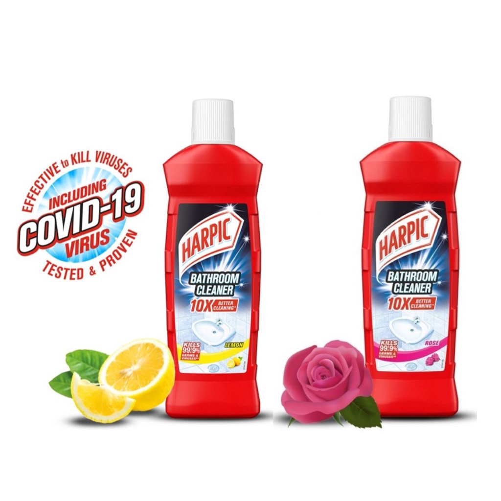 Harpic Bathroom Cleaner 360ml - Lemon / Rose | Shopee Singapore